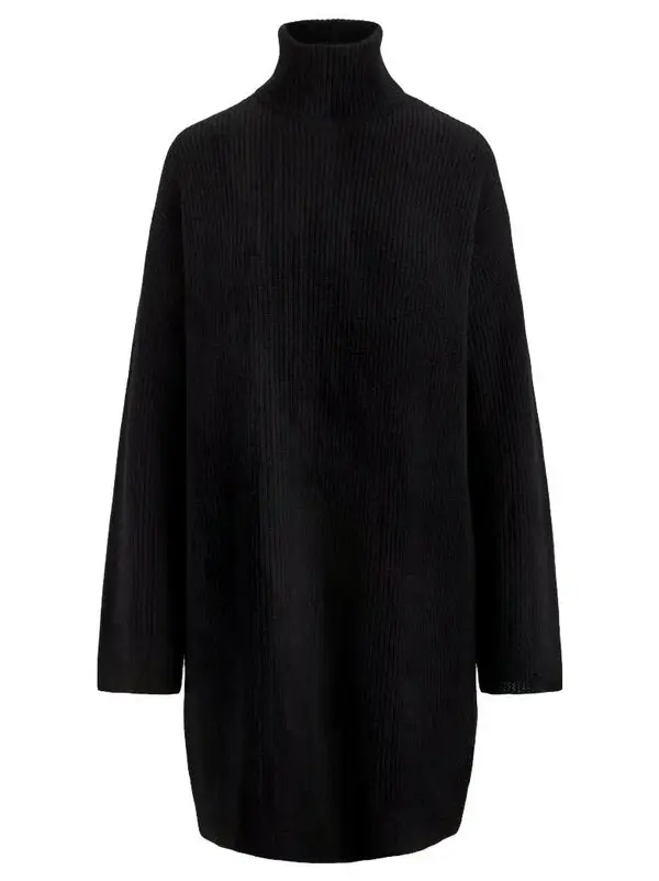 Ralph Lauren Turtleneck Cocoon Mini Dress - Black