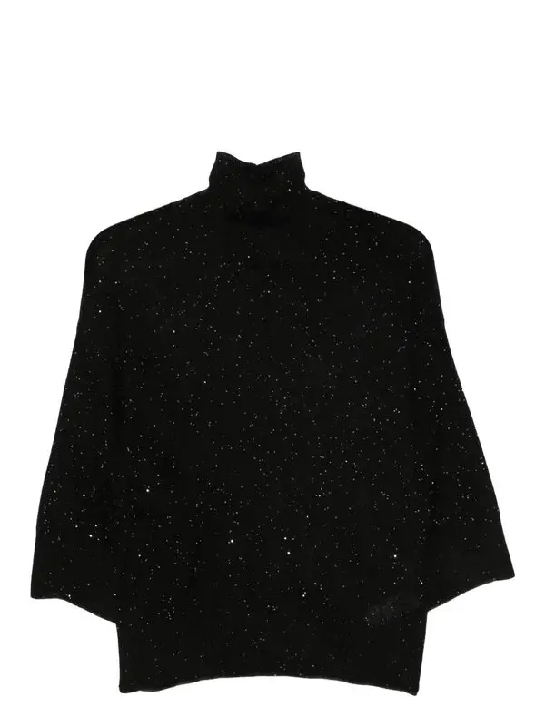 Fabiana Filippi Sequin-embellished Roll-neck Sweater - Black