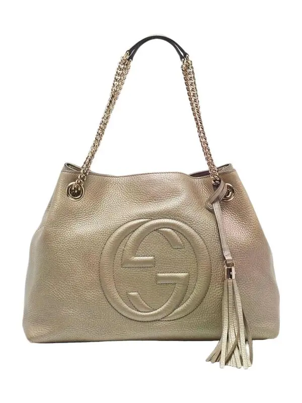 Gucci Medium Soho Chain-handle Tote Bag - Gold