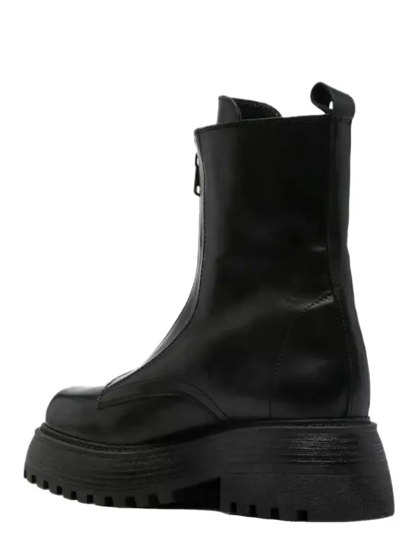 SERGIO MORETTI FIRENZE Zip-front Chunky-sole Boots - Black