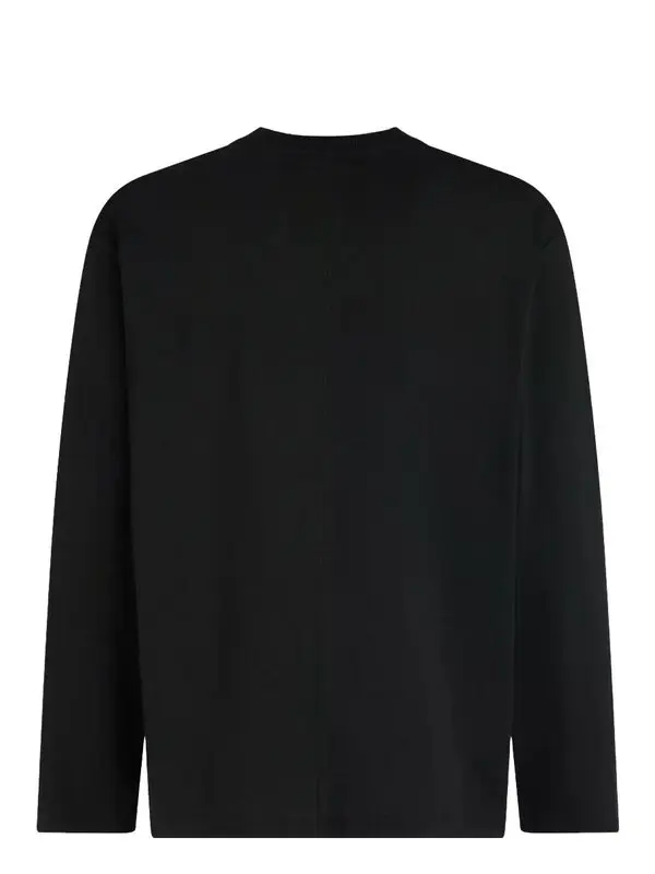 Karl Lagerfeld Relaxed Long-sleeved Seamed T-shirt - Black