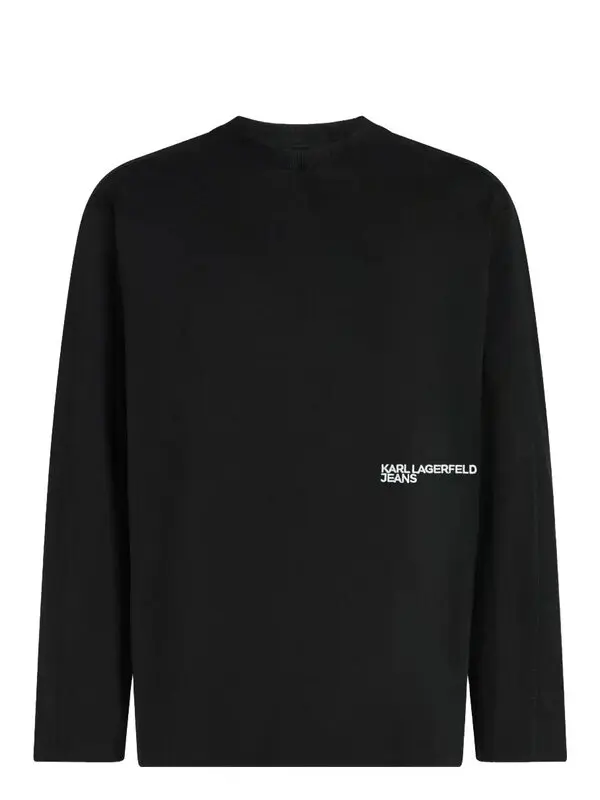 Karl Lagerfeld Long-sleeve Cotton T-shirt - Black