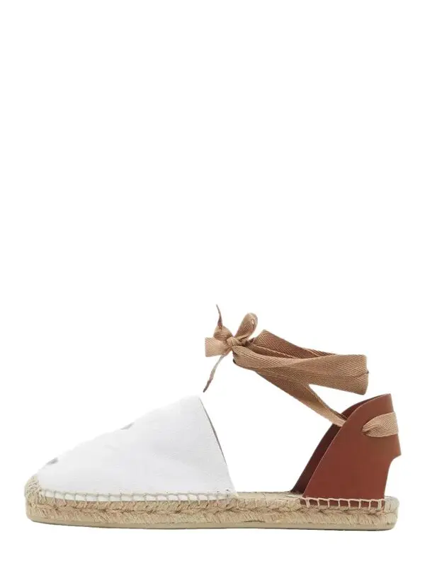 CHRISTIAN LOUBOUTIN Canvas Nanou Ankle-tie Espadrilles - White