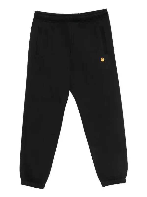 Carhartt Work In Progress Chase Logo-embroidered Elasticated Track Pants - Black