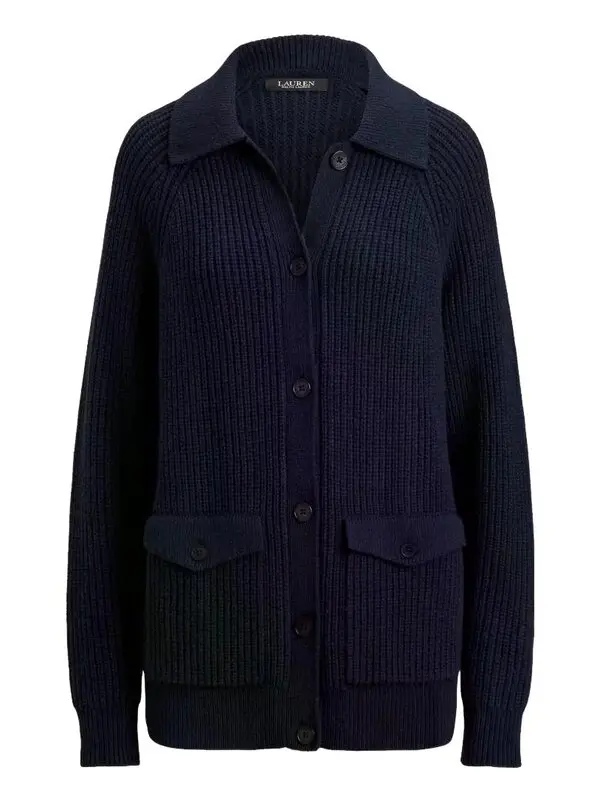 Ralph Lauren Ribbed Knit Cardigan - Blue