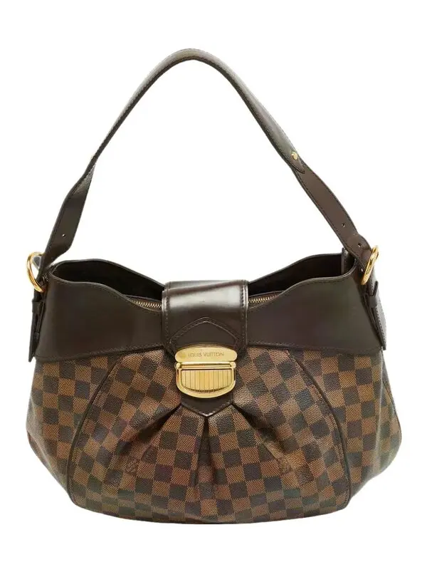 LOUIS VUITTON Sistina Shoulder Bag In Damier Ebene Canvas - Brown