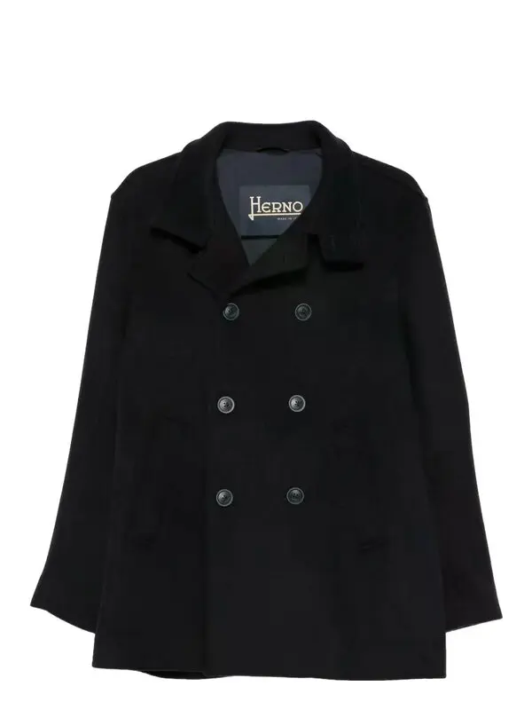 Herno Double-breasted Coat - Blue