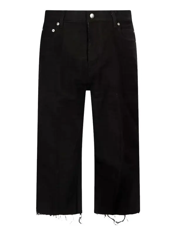 Rick Owens Raw-cut Cropped Trousers - Black