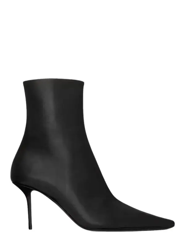 Saint Laurent Ashley Booties In Smooth Leather - Black