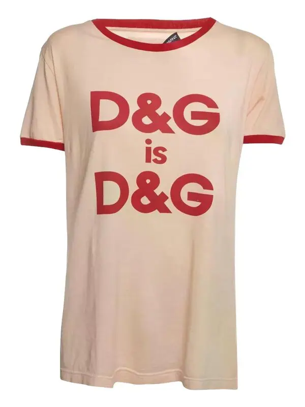 Dolce & Gabbana Peach Logo-graphic T-shirt - Pink