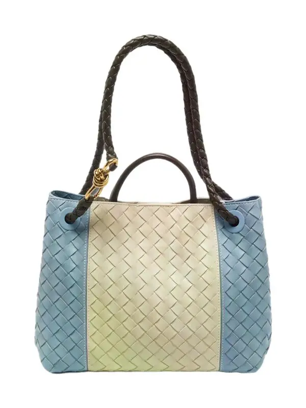 Bottega Veneta Andiamo Intrecciato Tote Bag - Neutrals