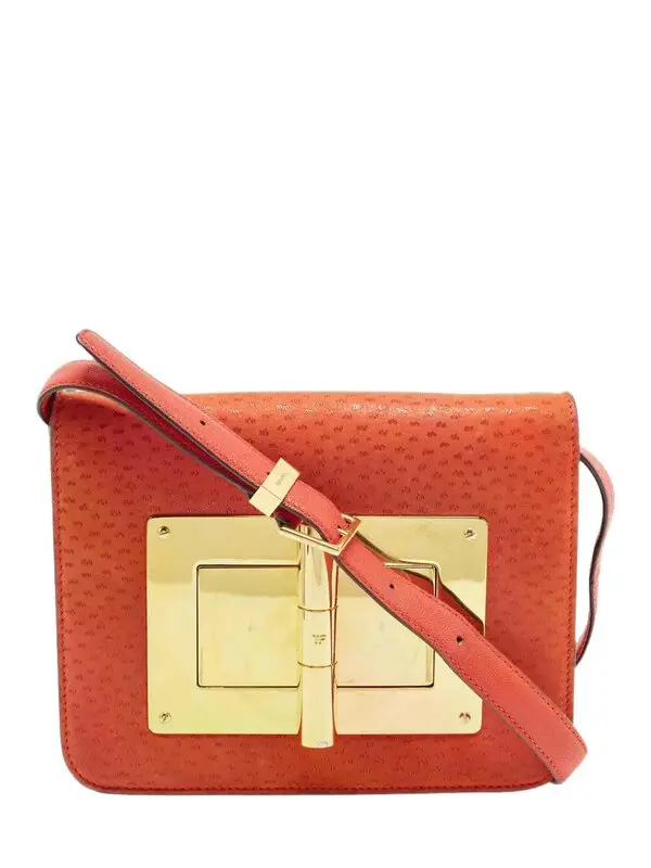 TOM FORD Natalia Nubuck Crossbody Bag - Orange