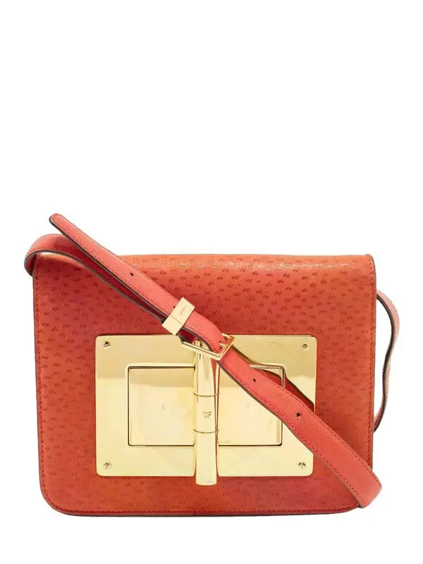 TOM FORD Natalia Nubuck Crossbody Bag - Orange