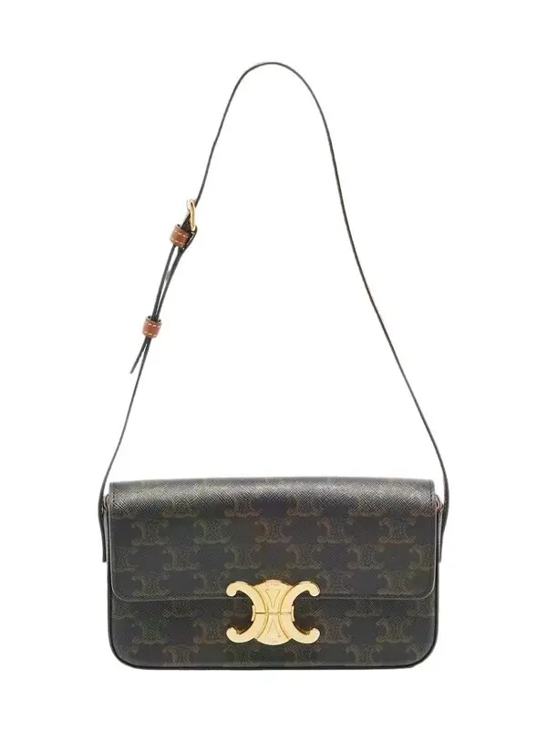 Celine Claude Triomphe Shoulder Bag - Brown