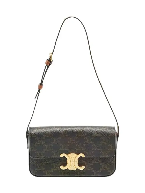Celine Claude Triomphe Shoulder Bag - Brown