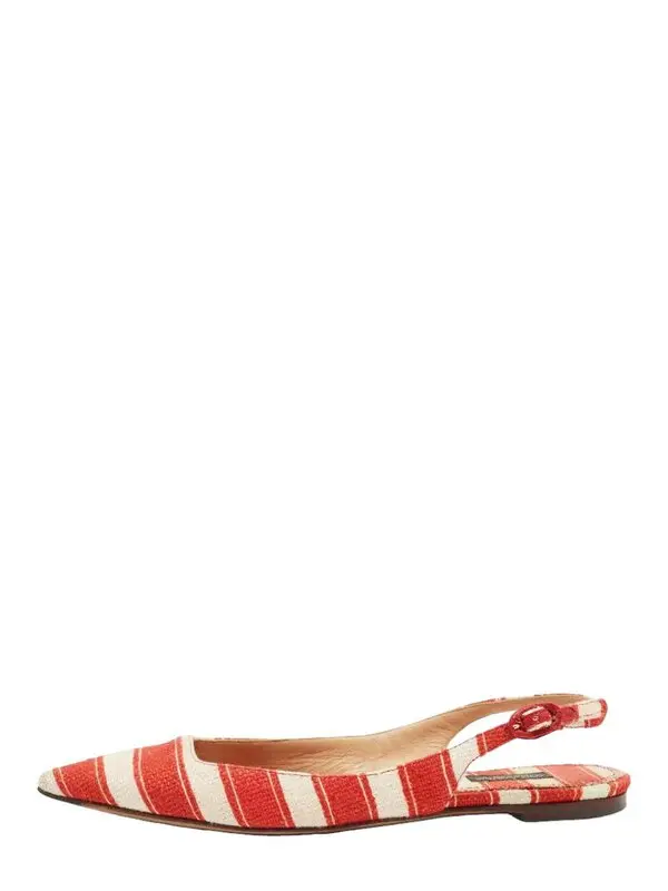 Dolce & Gabbana Pointed-toe Slingback Flat Pumps - Red