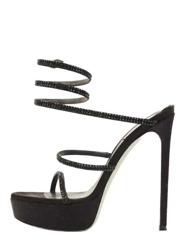 Rene Caovilla Cleo Crystal-embellished Sandals - Black