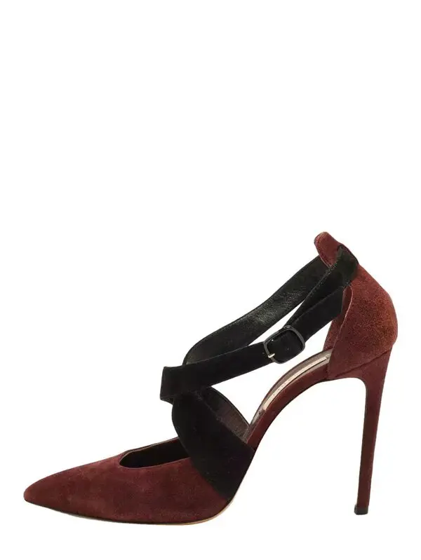 Casadei Pointed-toe Suede Heeled Pumps - Red