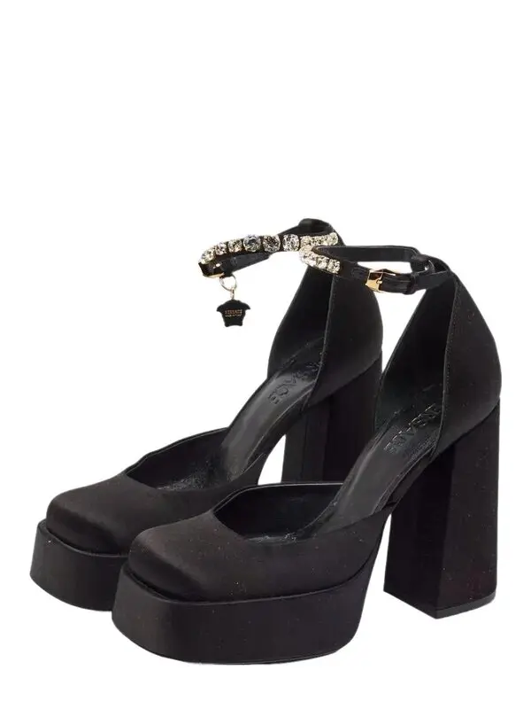 Versace Medusa Pendant Platform Pumps - Black