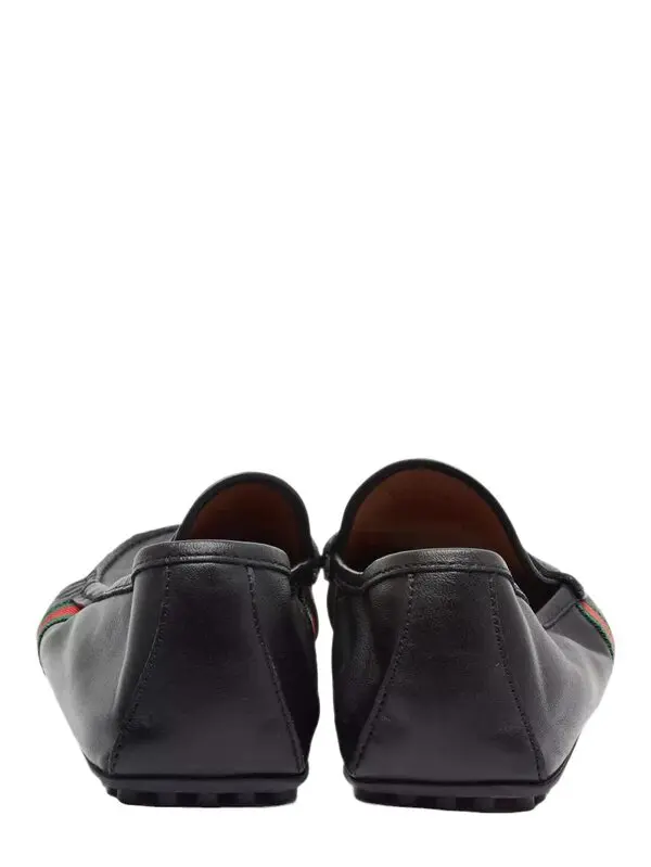 Gucci Web Stripe Detail Loafers - Black