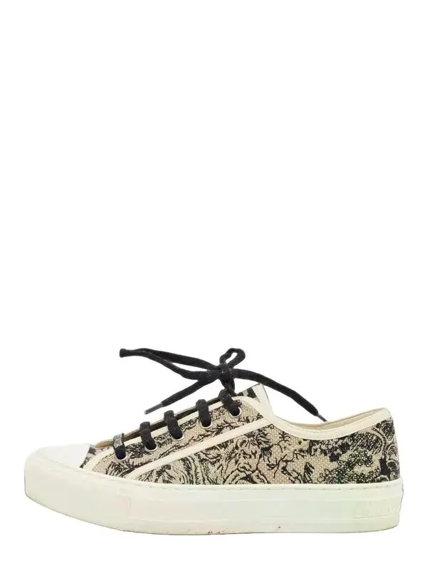 Dior Embroidered Low Top Sneakers - Neutrals