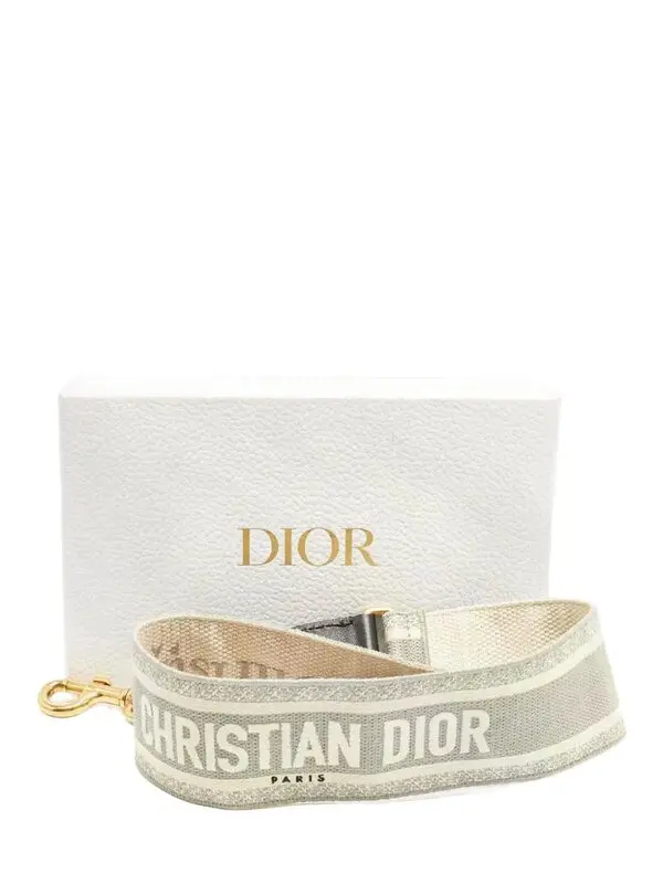 Dior Embroidered Shoulder Strap - Grey
