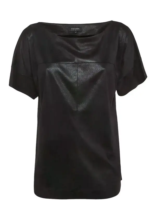 Burberry Bateau Neck Knit Top - Black