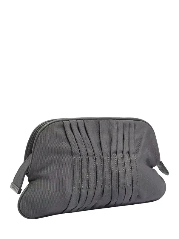 Gianfranco Ferre Pleated Clutch Bag - Grey