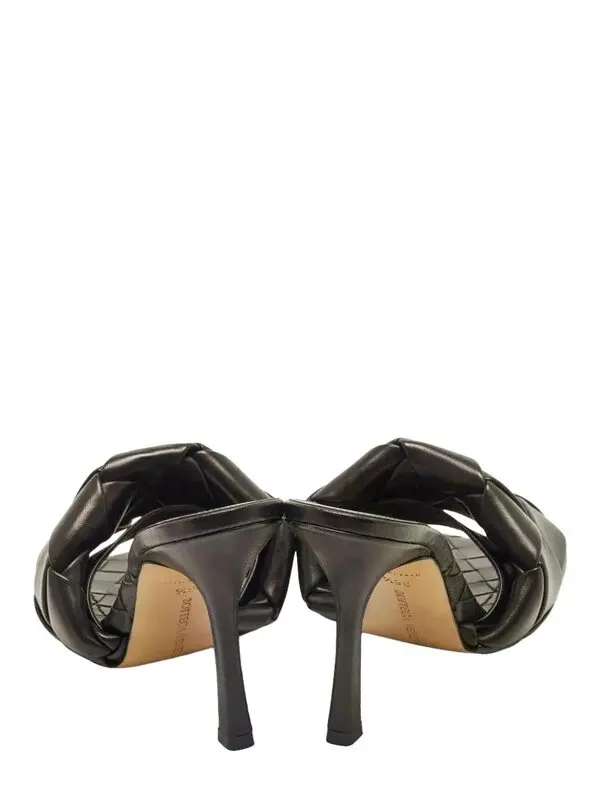 Bottega Veneta Lido Quilted Sandals - Black