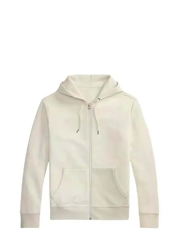 Polo Ralph Lauren Zip-up Hoodie With Embroidered Logo - Neutrals