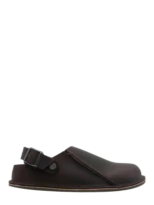 BIRKENSTOCK Lutry Premium Oiled Leather Mules - Brown