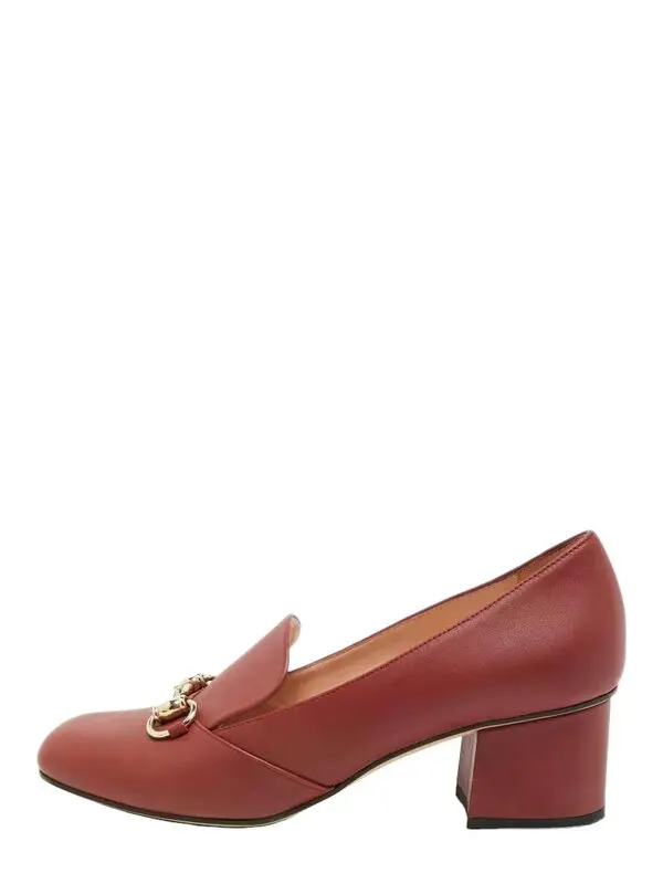 Gucci Horsebit Block Heel Pumps - Red