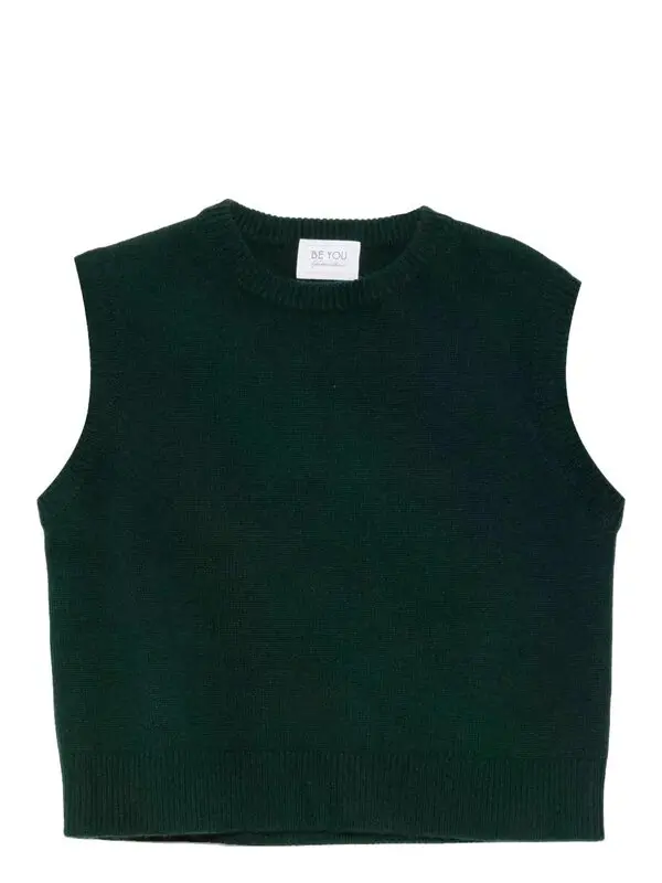BEYOU Sleeveless Knitted Top - Green