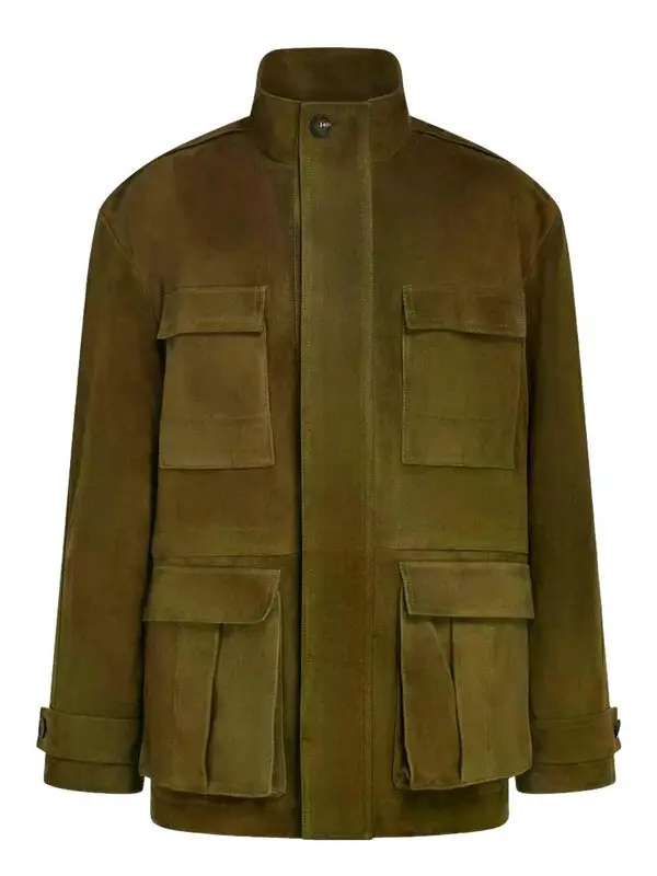FERRAGAMO Suede Safari Jacket - Green