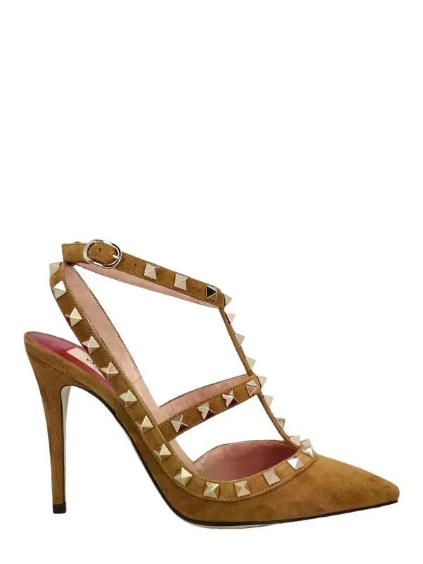 Valentino Garavani Rockstud Caged Pumps - Brown