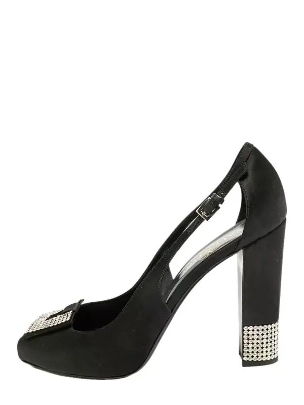 Valentino Garavani Crystal-embellished Heeled Pumps - Black