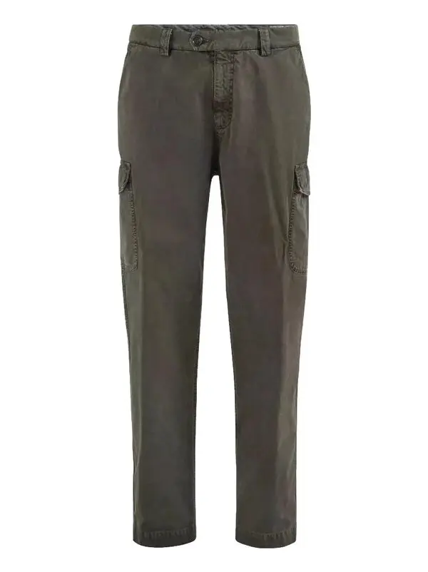Brunello Cucinelli Peached Cotton Gabardine Cargo Trousers - Brown