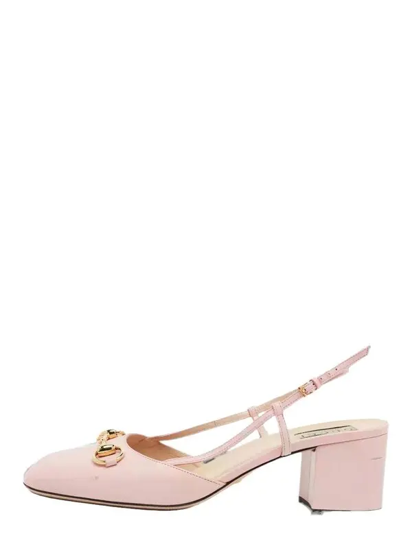 Gucci Horsebit Slingback Leather Pumps - Pink
