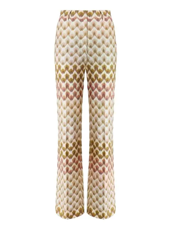 Missoni Chevron Knit Wide-leg Trousers - Neutrals