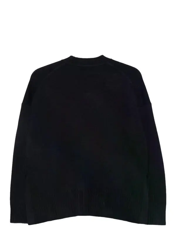 Alpha Studio Patch-pocket Knitted Cardigan - Blue