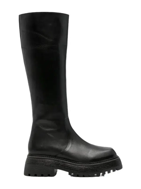 SERGIO MORETTI FIRENZE Round-toe Knee-high Boots - Black