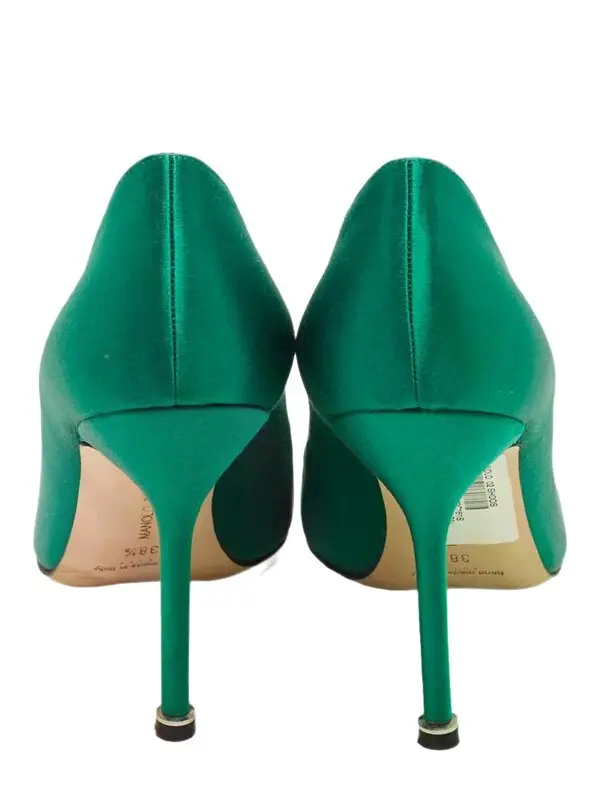 Manolo Blahnik Hangisi Buckle Pumps - Green