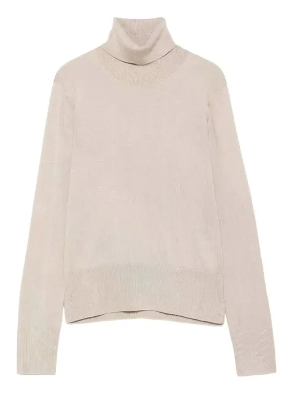 Alpha Studio Roll-neck Ribbed-trim Sweater - Neutrals