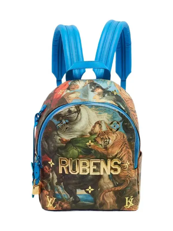 LOUIS VUITTON X Jeff Koons Rubens Palm Springs Backpack - Blue