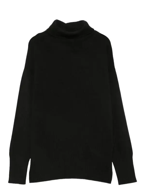 Alpha Studio Roll Neck Sweater - Black