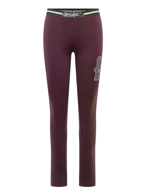 Off-White College Logo-print Leggings - Purple