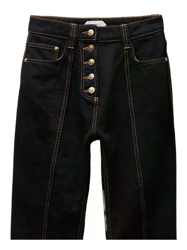 Versace High-waist Straight Leg Jeans - Black