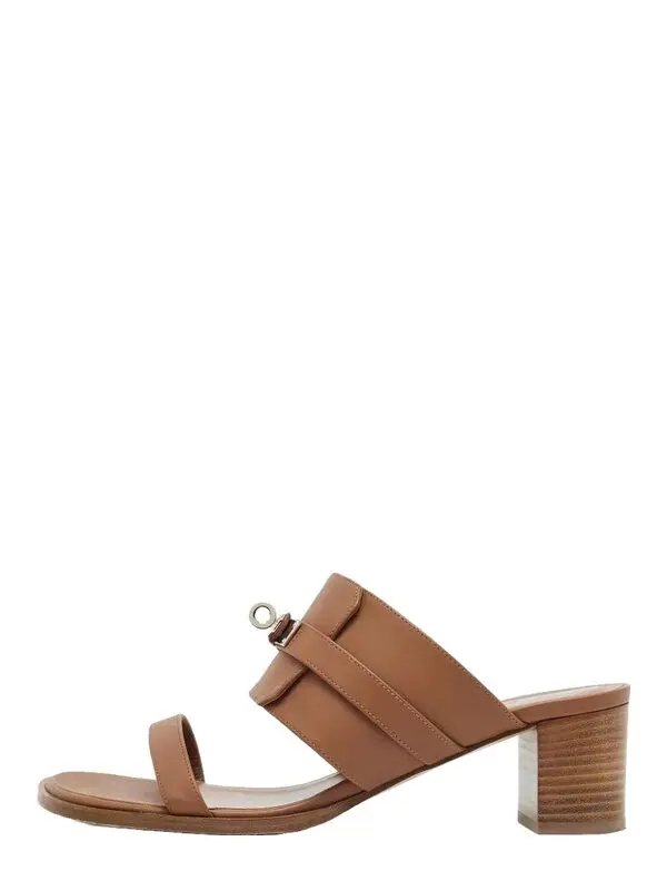 Hermès Avenue Kelly Lock Sandals - Brown