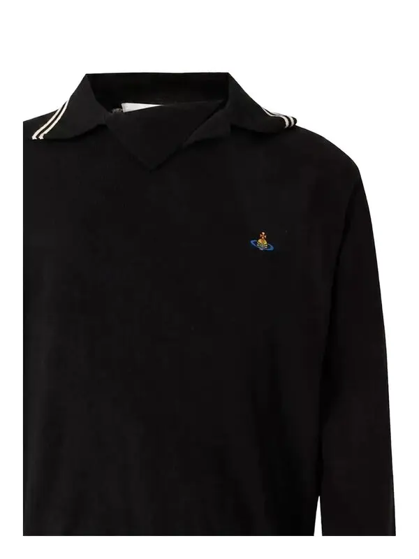 VIVIENNE WESTWOOD Doubletake Polo-collar Sweater - Black