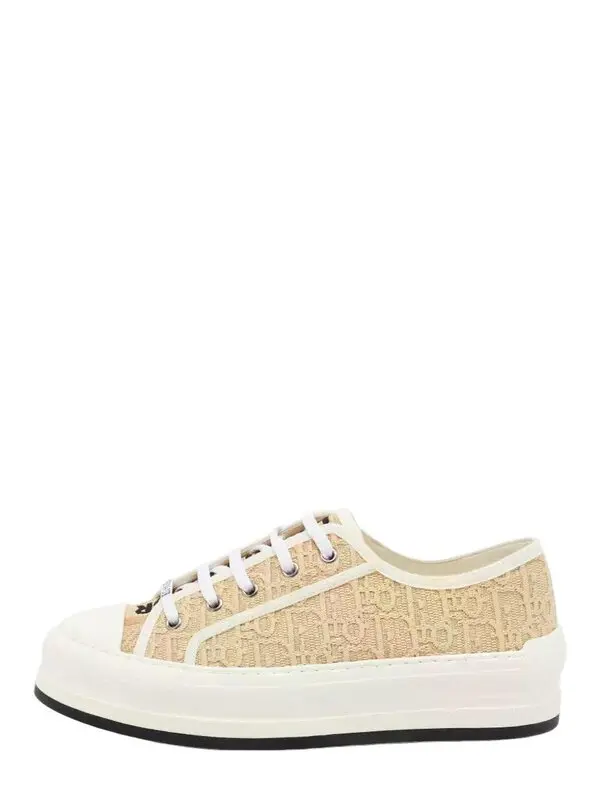 Dior Walk'n' Oblique Jacquard Lace-up Low-top Sneakers - Neutrals